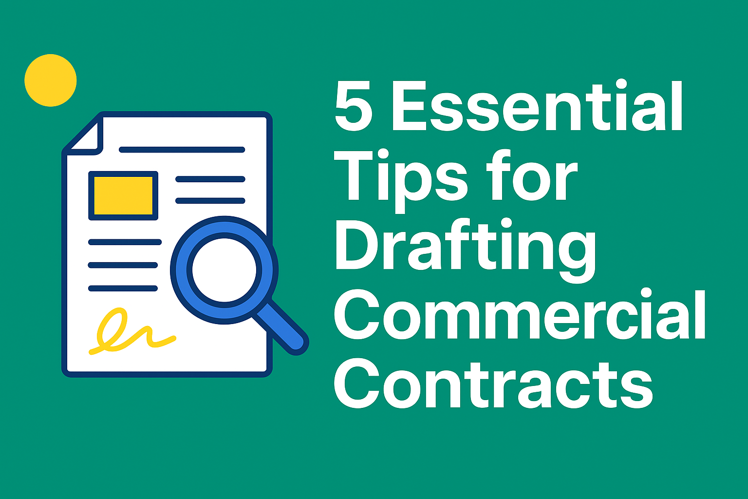 5 Essential Tips for Drafting Commercial Contracts